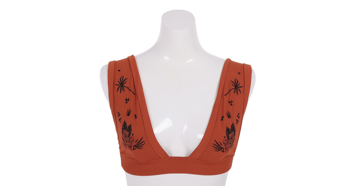 ハーレー（HURLEY）（レディース）水着 ビキニ トップ 単品 QUICK DRY RIB EMBROIDERED BANDED サーフ ...