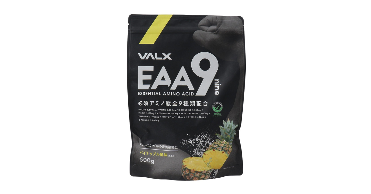 バルクス（VALX）（メンズ、レディース）EAA9 パイナップル風味 500g VALX EAA9 パイナップル 必須アミノ酸 運動 スポーツ筋トレ トレーニング 健康 栄養補給 | スポーツ ...