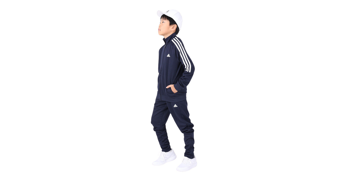 アディダス（adidas）（キッズ）ジャージ 上下セット エアロレディ セレーノカット スリーストライプス トラックスーツ ISB35 ...