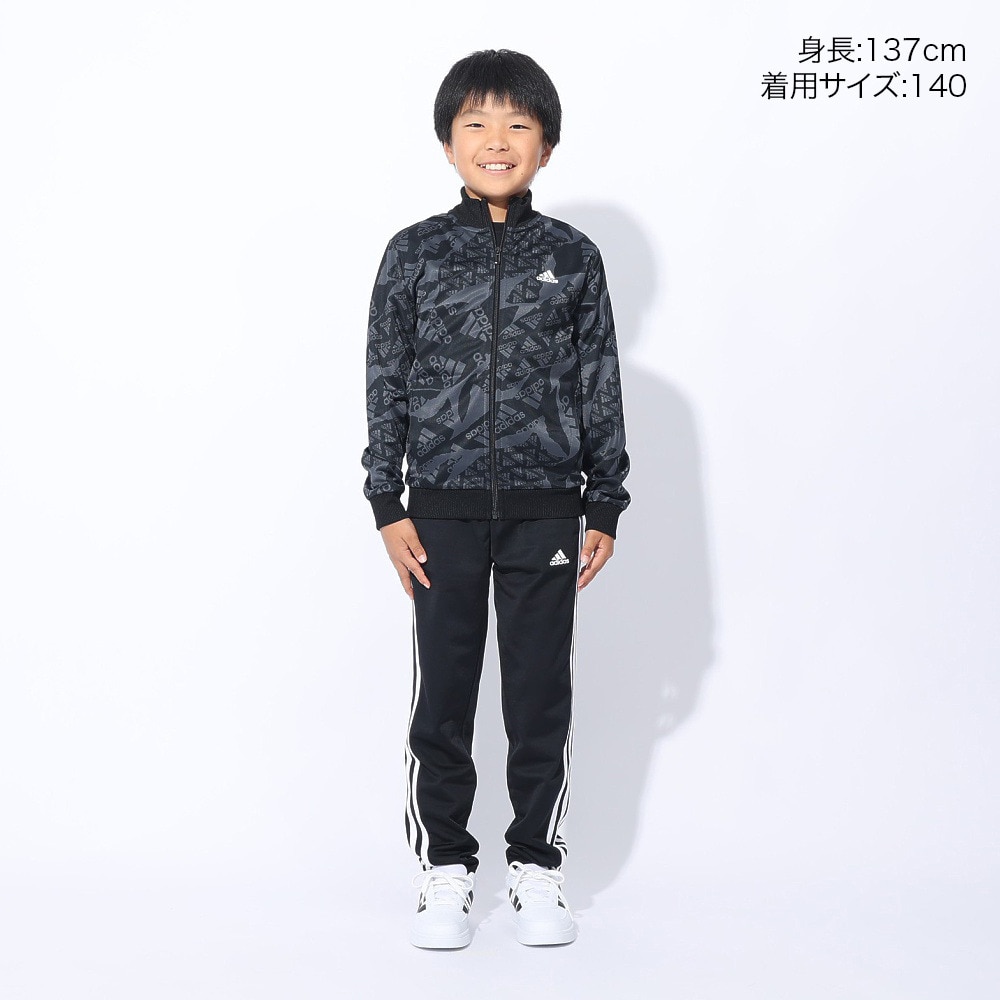 アディダス（adidas）（キッズ）ジュニア ジャージ 上下セット エッセンシャルズ 総柄プリント トラックスーツ KOS14-IQ4113 ...