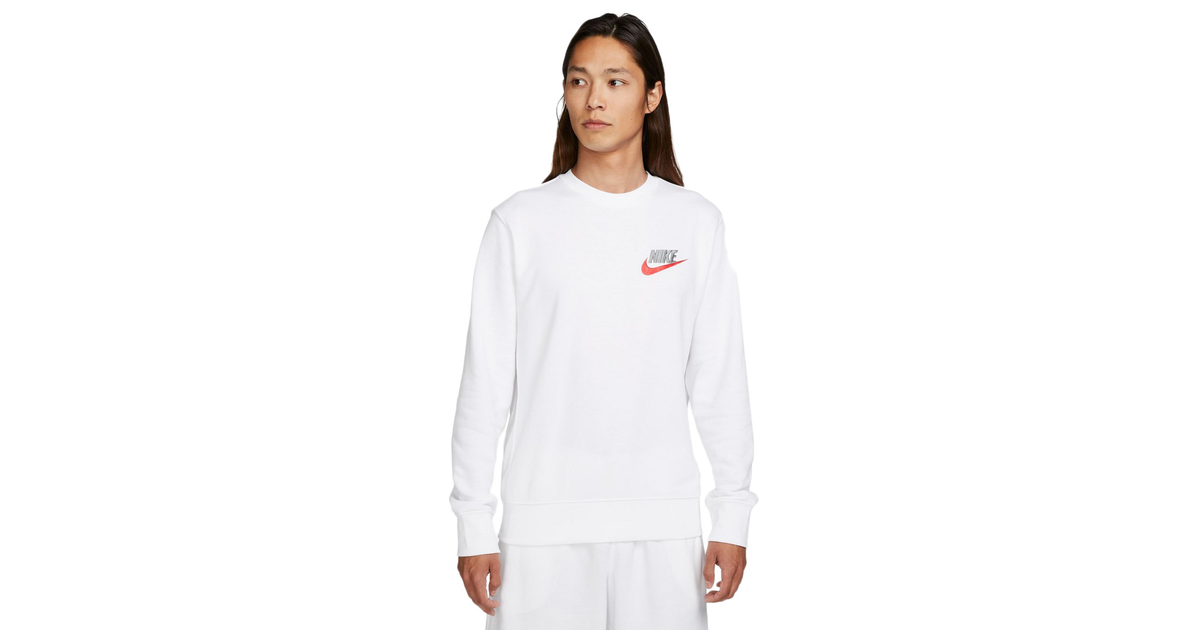 ナイキ（NIKE）（メンズ）スウェット クラブ+フレンチテリー LBR 長袖 クルー FB7685-100 ホワイト | スポーツ用品は ...