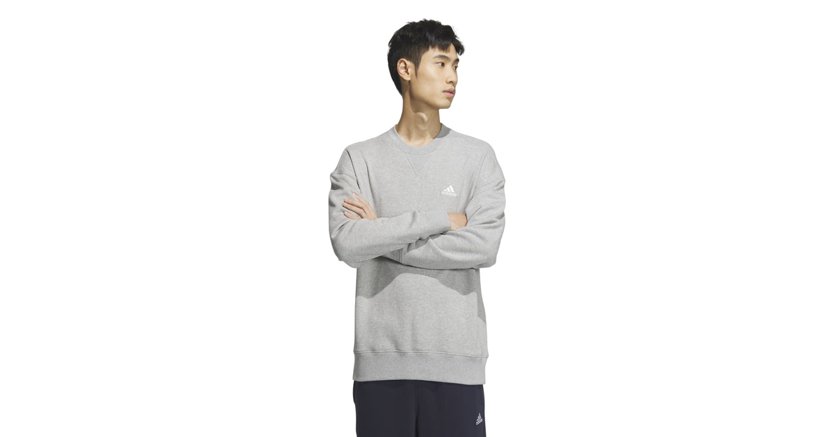 アディダス（adidas）（メンズ）エッセンシャルズプラス ルーズフィット スモールロゴ スウェットシャツ KWF06-JF3941 ...