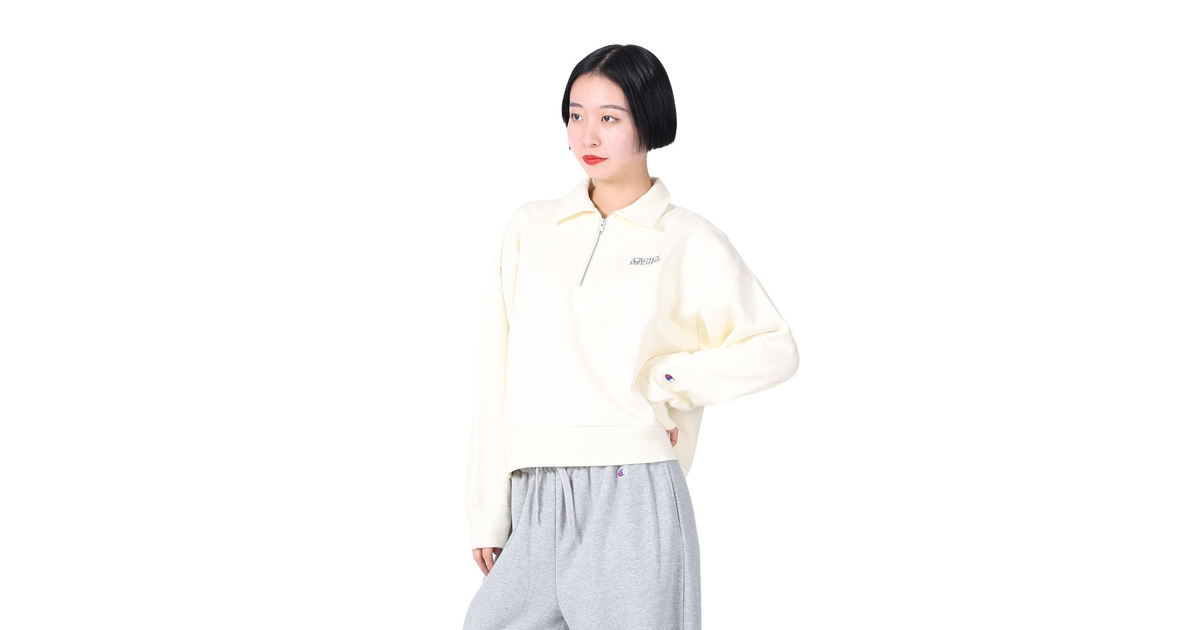 チャンピオン-ヘリテイジ（CHAMPION-HERITAGE）（レディース）ハーフジップスウェットシャツ 23FW CW-Y012 020 | スポーツ用品はスーパースポーツゼビオ