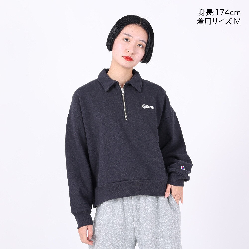 チャンピオン-ヘリテイジ（CHAMPION-HERITAGE）（レディース）ハーフジップスウェットシャツ 23FW CW-Y012 055 | スポーツ用品はスーパースポーツゼビオ