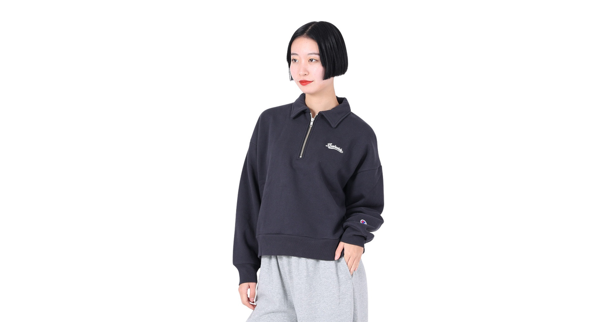 チャンピオン-ヘリテイジ（CHAMPION-HERITAGE）（レディース）ハーフジップスウェットシャツ 23FW CW-Y012 055 | スポーツ用品はスーパースポーツゼビオ