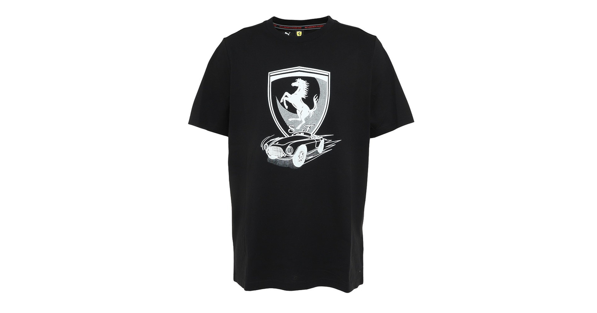 プーマ｜プーマ（PUMA）（メンズ）メンズ フェラーリ レース ビッグ シールド トーナル 半袖Tシャツ 538184 01 BLK ...