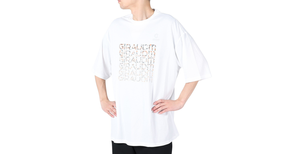 ジローム（GIRAUDM）（メンズ）半袖Tシャツ メンズ ドライ プリントメッシュTLF CT2S3354-TR863-DGCD WHT ...