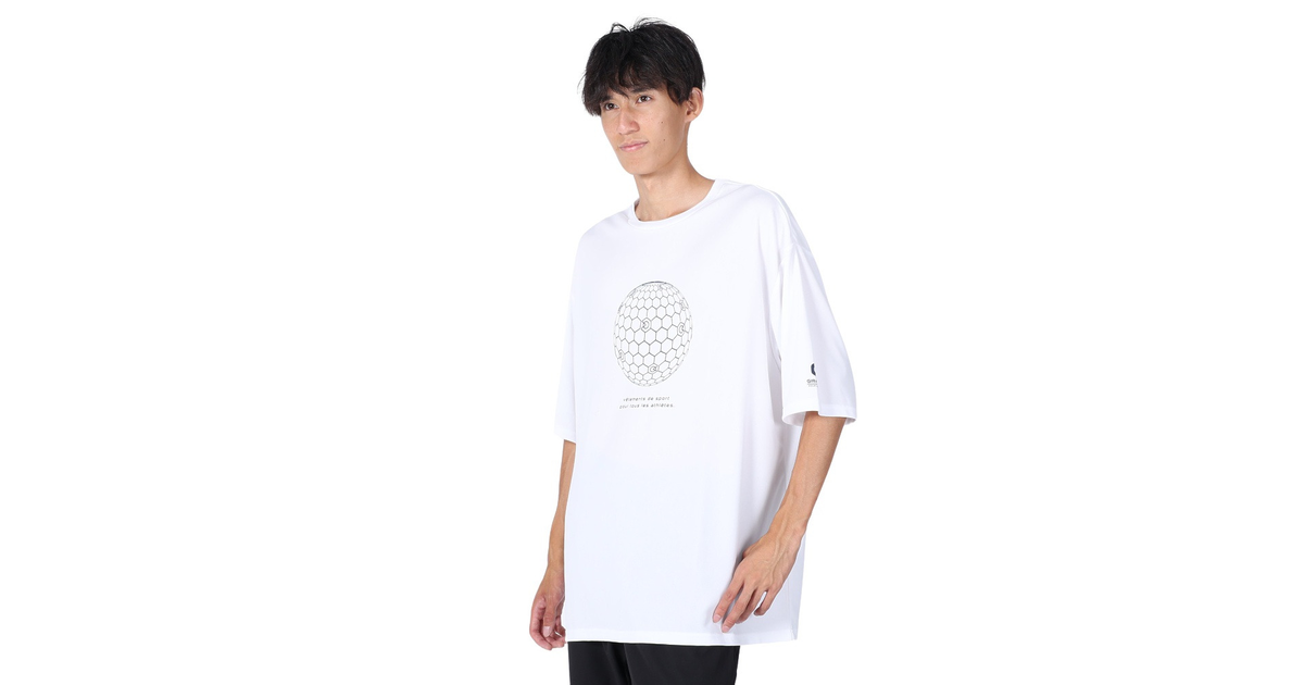 ジローム（GIRAUDM）（メンズ）半袖Tシャツ メンズ ドライ プリントメッシュTLF CT2S3358-TR863-DGCD WHT ...