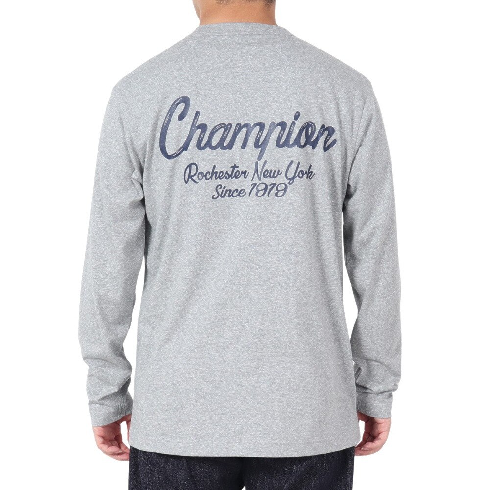 チャンピオン-ヘリテイジ（CHAMPION-HERITAGE）（メンズ）BA CURSIVE GR 長袖Tシャツ C3-A413 070 | アウトドア・キャンプ用品はエルブレス