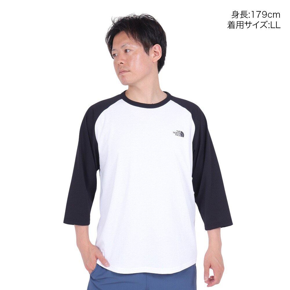 ザ・ノース・フェイス（THE NORTH FACE）（メンズ）クォータースリーブ ベースボールTシャツ ラグランスリーブ NT32476 K ...