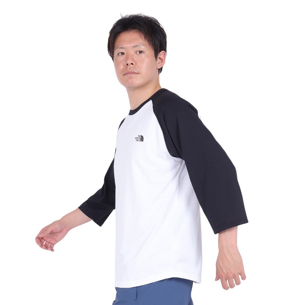 ザ・ノース・フェイス（THE NORTH FACE）（メンズ）クォータースリーブ ベースボールTシャツ ラグランスリーブ NT32476 K ...