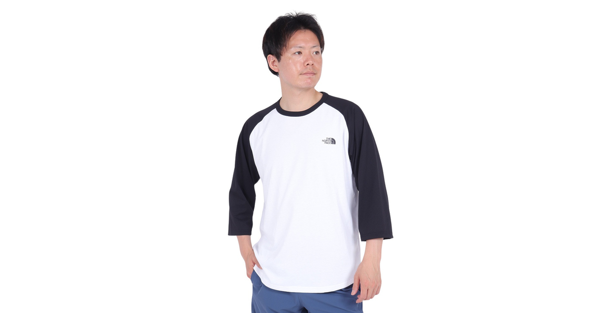ザ・ノース・フェイス（THE NORTH FACE）（メンズ）クォータースリーブ ベースボールTシャツ ラグランスリーブ NT32476 K ...