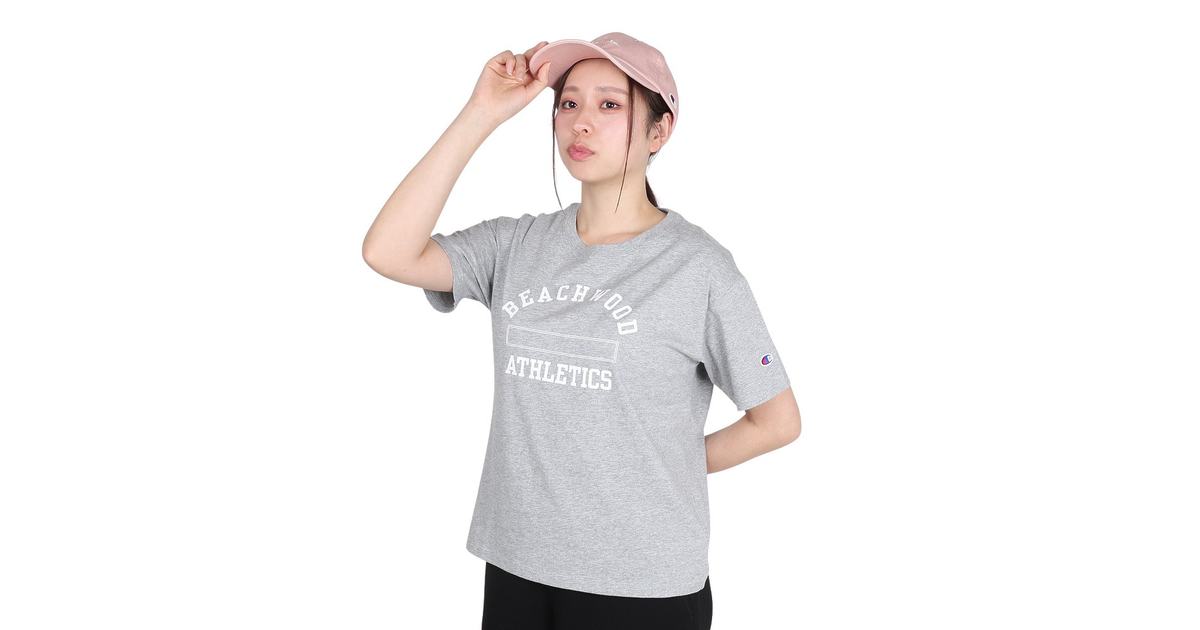 チャンピオン-ヘリテイジ（CHAMPION-HERITAGE）（レディース）RELAX COLLEGE GR 半袖Tシャツ CW-B330 070 | スポーツ用品はスーパースポーツゼビオ