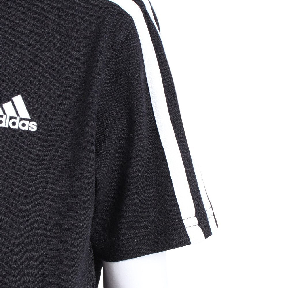 アディダス（adidas）（キッズ）Tシャツ tシャツ 半袖 エッセンシャルズ スリーストライプス コットンTシャツ ECN59-HR6330 ...
