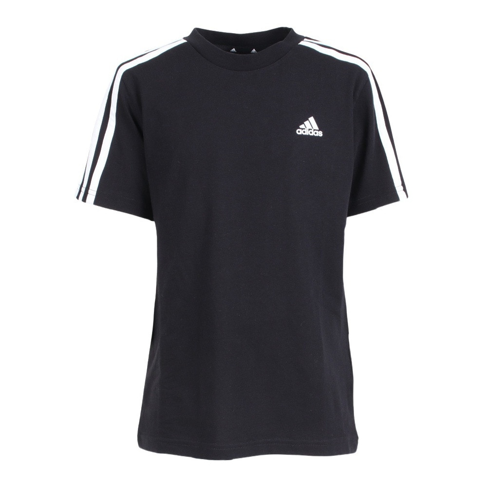 アディダス（adidas）（キッズ）Tシャツ tシャツ 半袖 エッセンシャルズ スリーストライプス コットンTシャツ ECN59-HR6330 ...