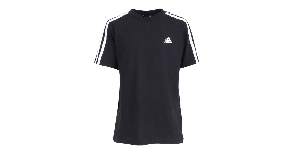 アディダス（adidas）（キッズ）Tシャツ tシャツ 半袖 エッセンシャルズ スリーストライプス コットンTシャツ ECN59-HR6330 ...