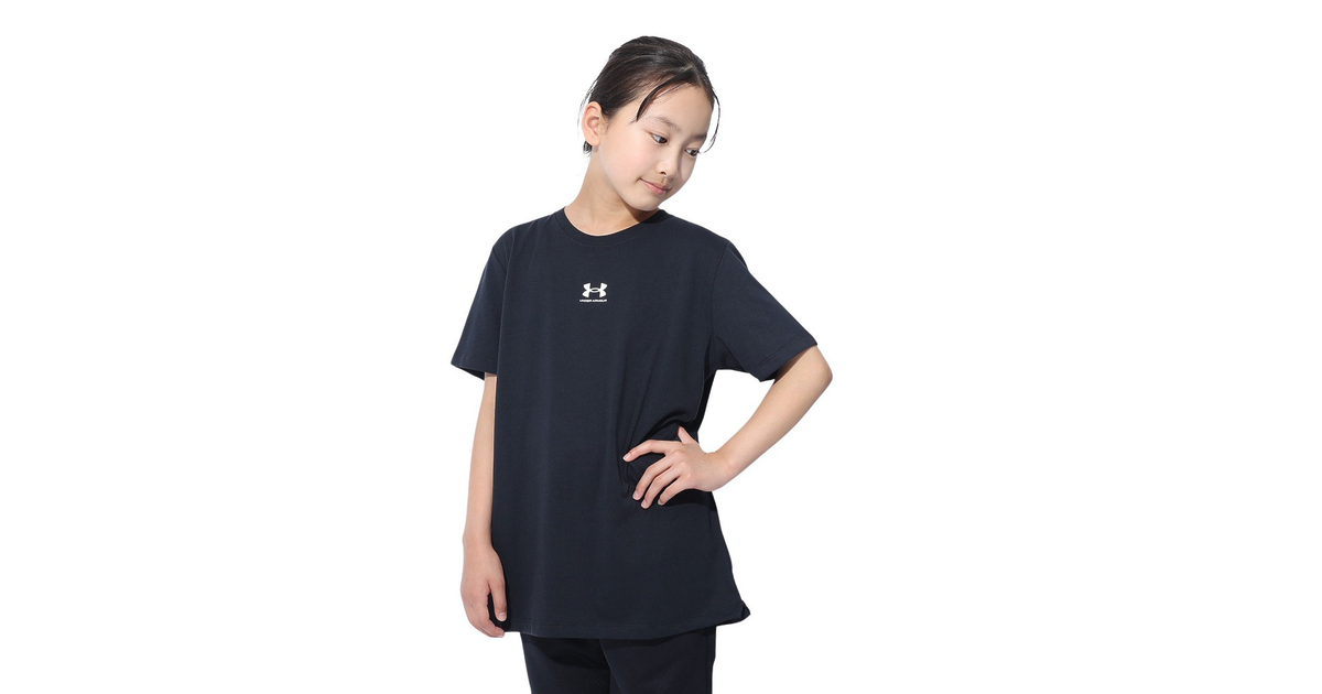 アンダーアーマー（UNDER ARMOUR）（キッズ）キッズ キャンパス オーバーサイズ ロックアップ ショートスリーブTシャツ ...