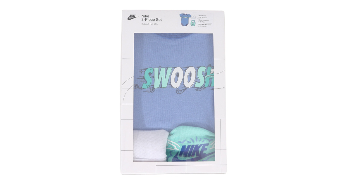 ナイキ（NIKE）（キッズ）ベビー ビブ ハット ボディースーツ 3点セット NN0964-BGZ | スポーツ用品はスーパースポーツゼビオ