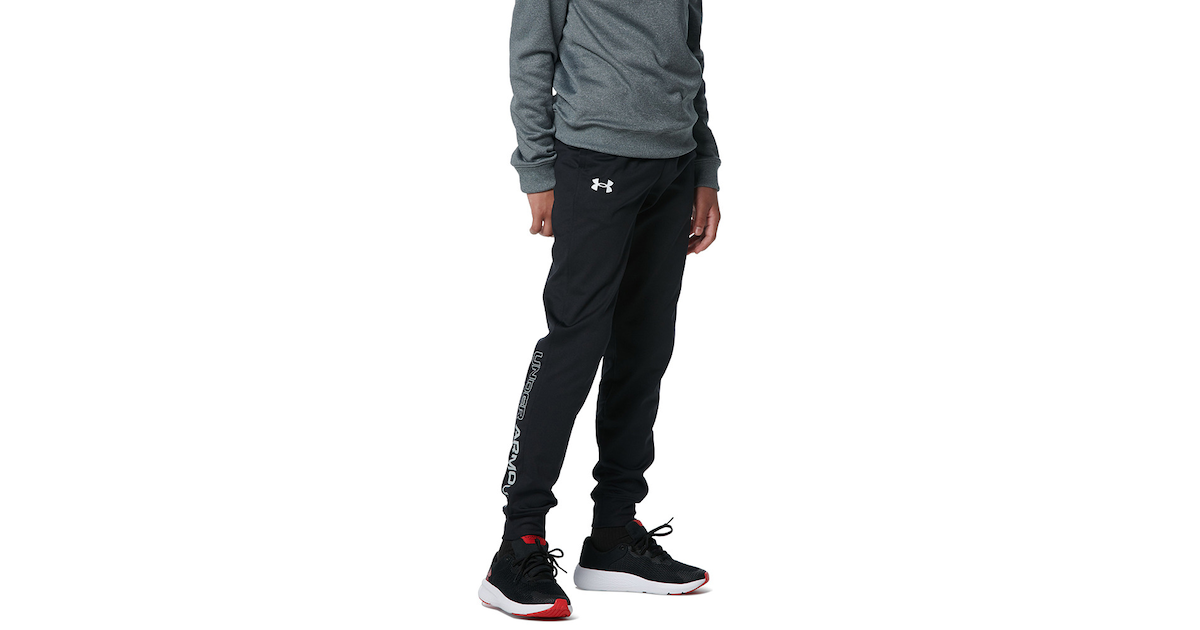 アンダーアーマー（UNDER ARMOUR）（キッズ）パンツ ブローラー2.0 テーパードパンツ 1361711 001 速乾 ブラック 黒 ...