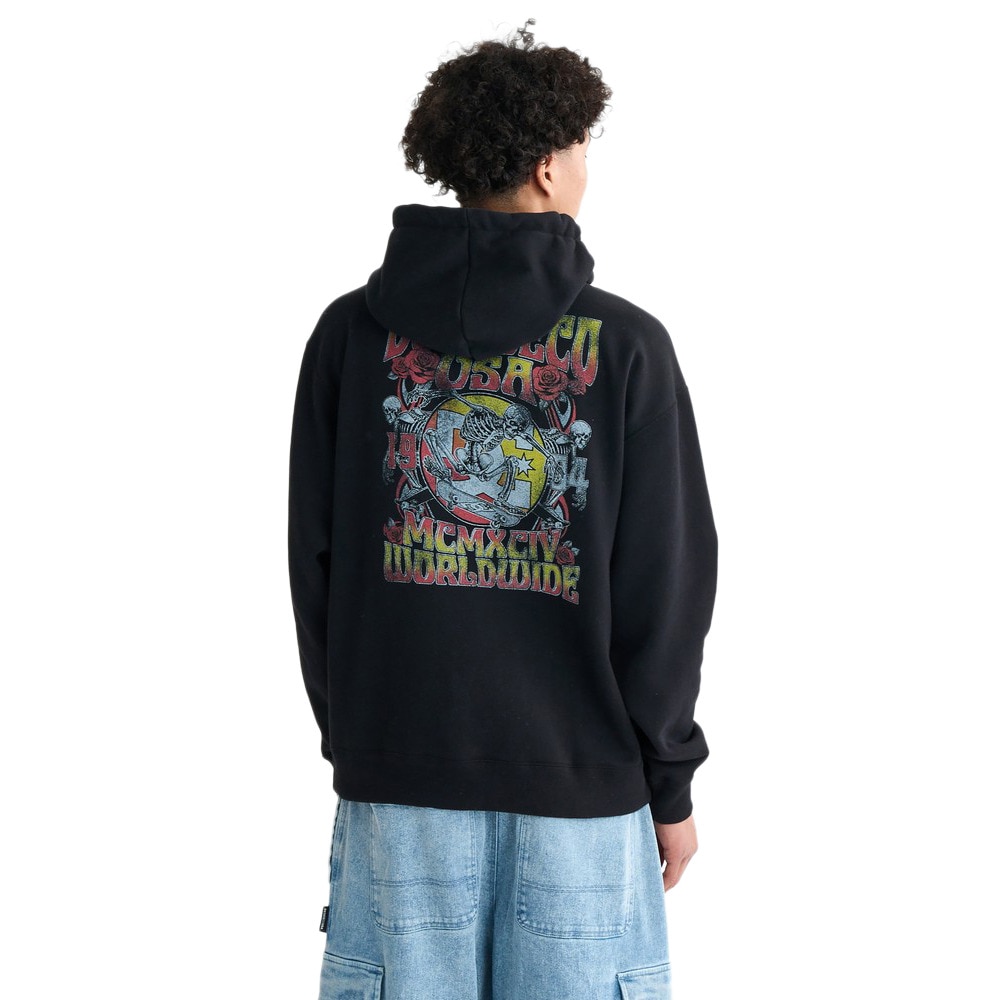 ディーシーシューズ(DC SHOES)ROCKSKULL プルオーバーフーディー 25FWDPO254039BKP(Men’s) ディーシーシューズ（DC SHOES）（メンズ）ROCKSKULL プルオーバー