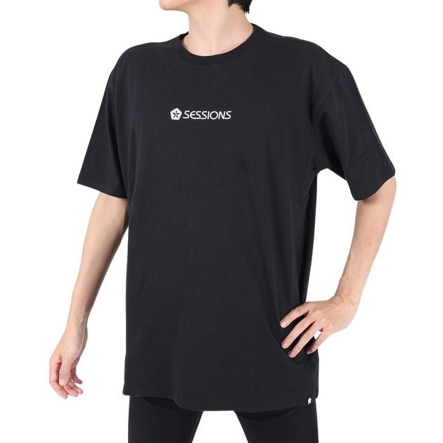 セッションズ（SESSIONS）（メンズ）半袖シャツ メンズ ロゴ 237189 BLK | アウトドア・キャンプ用品はエルブレス