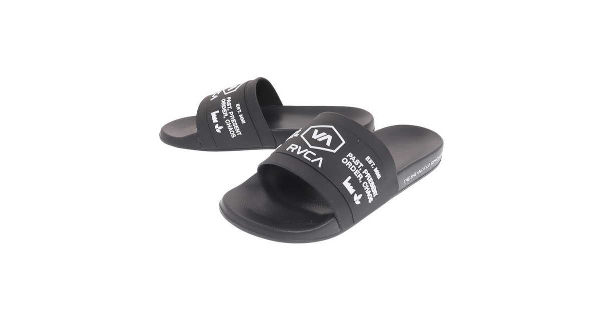 ルーカ（RVCA）（メンズ）サンダル メンズ CHANMAIL SHOWER SLIDE BD041976 BLK | スポーツ用品はスーパースポーツゼビオ