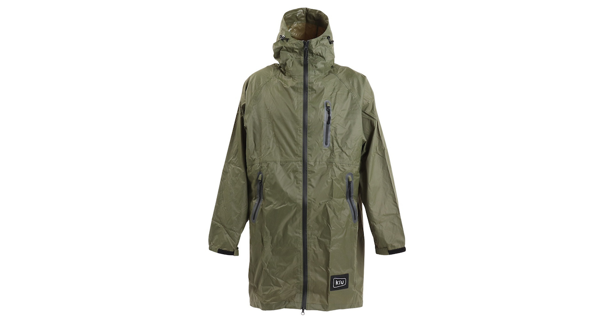 キウ（Kiu）（メンズ、レディース）レインコート レインジップアップ K116-906-R カーキ 収納袋付 防水 カッパ | アウトドア・キャンプ用品はエルブレス