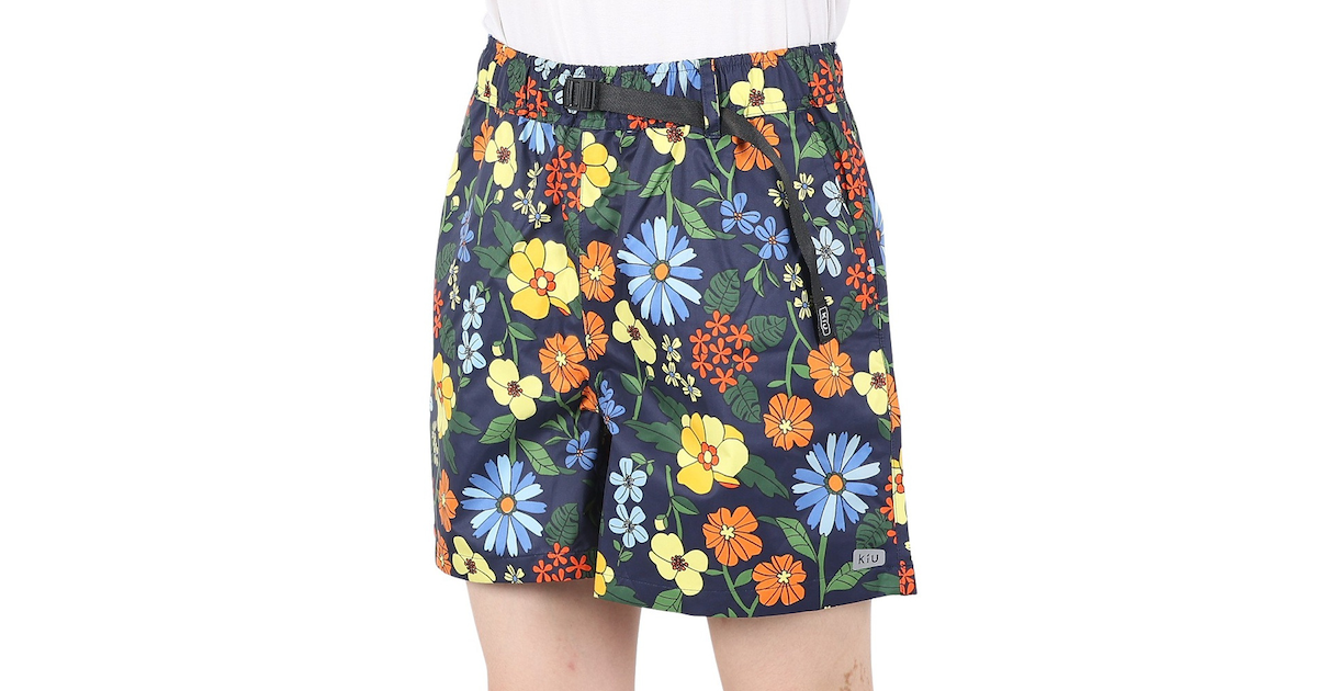 キウ（Kiu）（メンズ）防水 撥水 ウォータープルーフ ショーツ ショートパンツ K206-169 サイケデリックフラワー | アウトドア・キャンプ用品はエルブレス