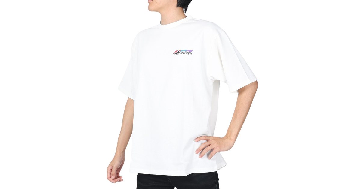 マナスタッシュ（MANASTASH）（メンズ）半袖Tシャツ RE:PET TEE SCHEME ロゴ シャツ 792-3134048 WHT ホワイト | アウトドア・キャンプ用品はエルブレス