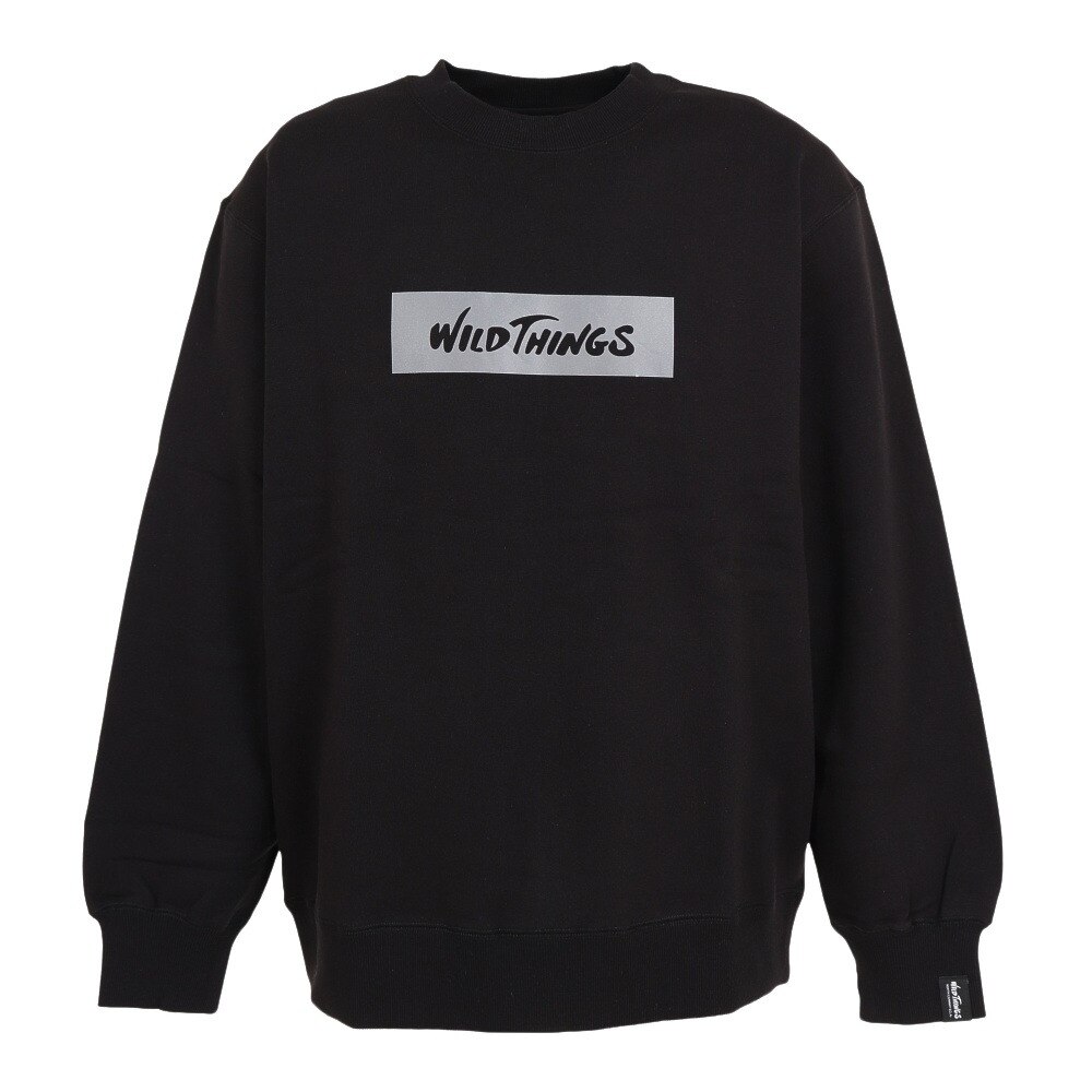 ワイルドシングス（WILD THINGS）（メンズ）スウェット トレーナー SWEAT CREW WT22136IS-BLACK ...