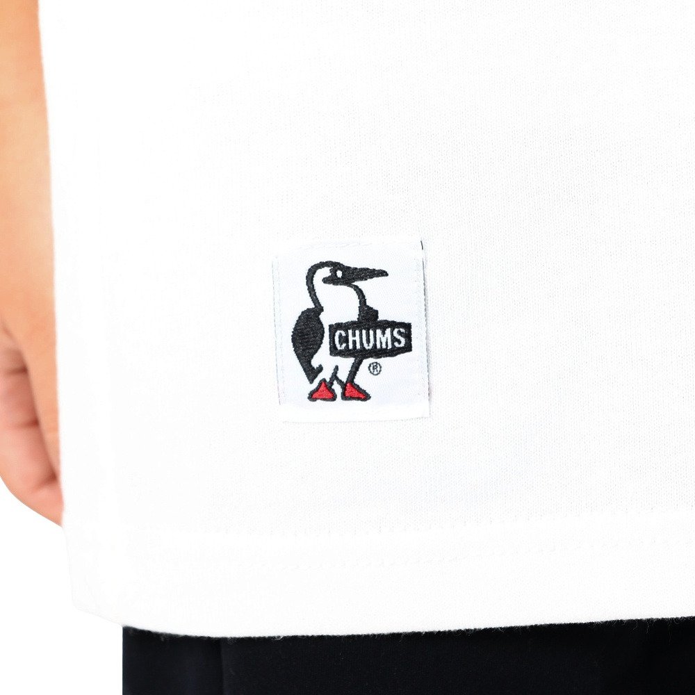 チャムス（CHUMS）（キッズ）ジュニア 半袖Tシャツ ブービーフェイスTシャツ CH21-1281-W015 ホワイト×ネイビー ...