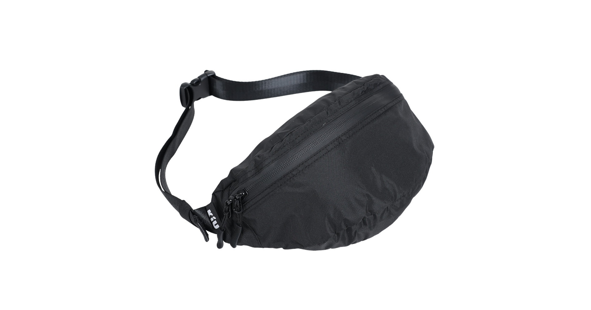 キウ（Kiu）（メンズ、レディース）ウエストバッグ ウォータープルーフボディバッグS K328-900 ブラック | アウトドア・キャンプ用品はエルブレス