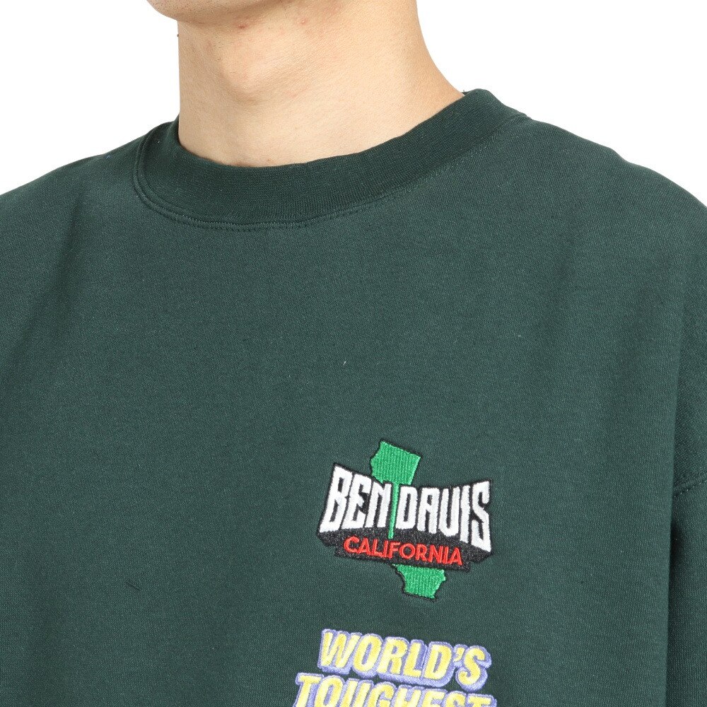 ベンデイビス（BEN DAVIS）（メンズ）パッチ クルーネックトレーナー 2780055-DGR | スポーツ用品はスーパースポーツゼビオ