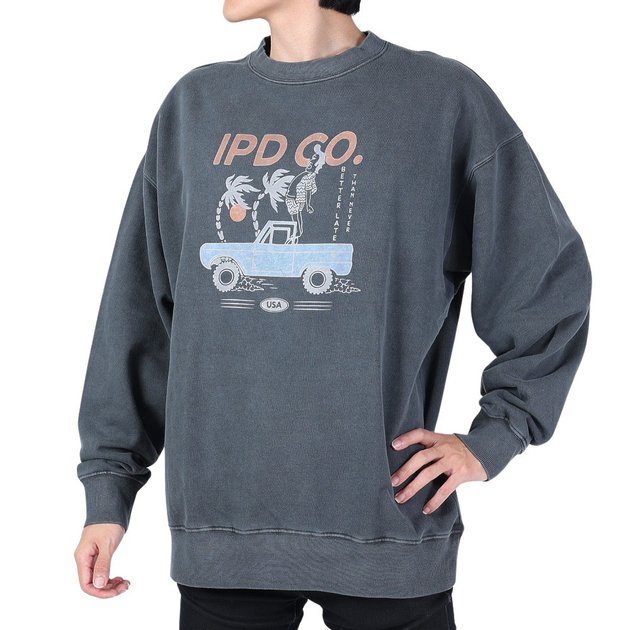 IPD（IPD）（メンズ）BETTER LATE CREW トレーナー IPDSWBN-609-C.GRY | スポーツ用品はスーパースポーツゼビオ