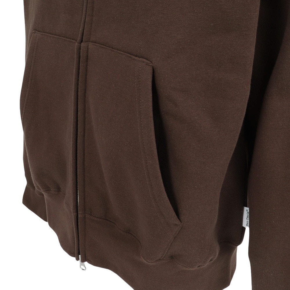 ベンデイビス（BEN DAVIS）（メンズ）ロゴジップパーカー 25780063-BRN