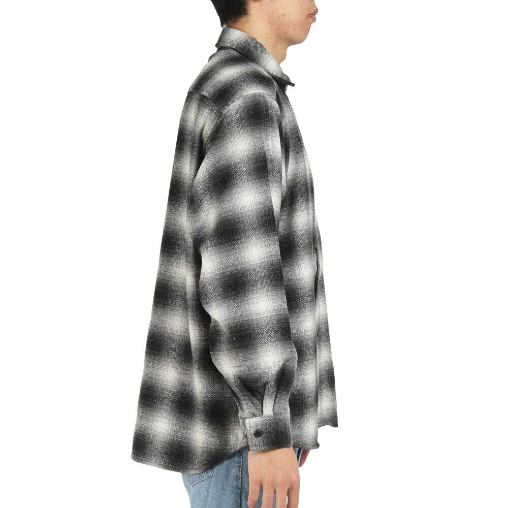 ベンデイビス（BEN DAVIS）（メンズ）オンブレ チェック ネル 長袖シャツ 2780017-BLK | アウトドア・キャンプ用品はエルブレス