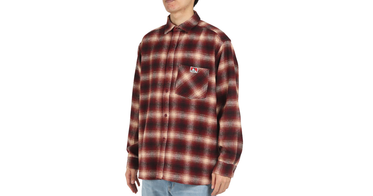 ベンデイビス｜ベンデイビス（BEN DAVIS）（メンズ）オンブレ チェック ネル 長袖シャツ 2780017-WIN - スポーツ用品は ...