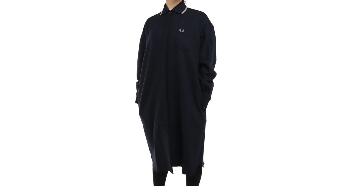 フレッドペリー（FRED PERRY）（レディース）Knitted Collar Shirt Dress F8673-01 22AW ...
