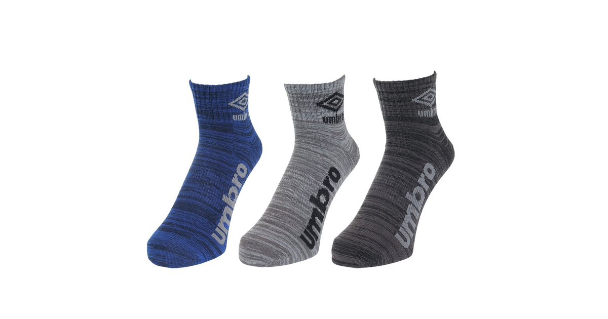 アンブロ（UMBRO）（メンズ）3足組ショートソックス UUAVJB03 MBNG | スポーツ用品はスーパースポーツゼビオ