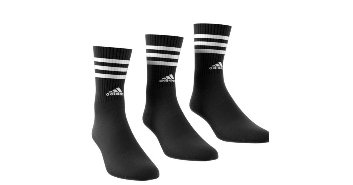 アディダス（adidas）（レディース）スリーストライプス クッション クルー ソックス 3足組 EBB67-IC1321 | スポーツ用品は ...