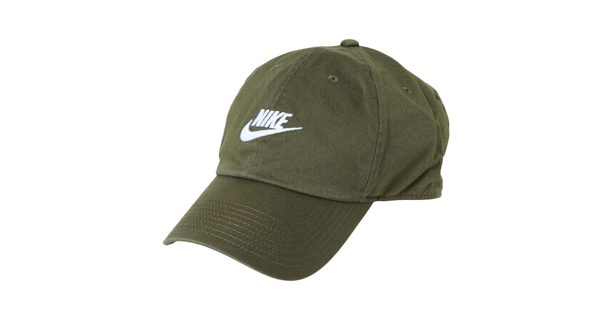 ナイキ（NIKE）（メンズ、レディース）帽子 アンストラクチャード フューチュラ キャップ 緑 Sサイズ FB5368-325 ランニング ...