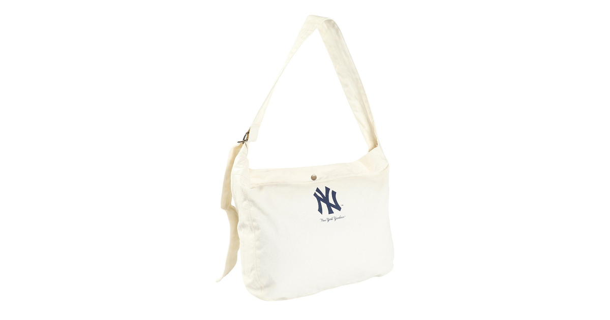 エムエルビー（MLB）（メンズ）キャンバス ショルダーバッグ ニューヨーク・ヤンキース YK-SD27/IVORY | スポーツ用品はスーパースポーツゼビオ