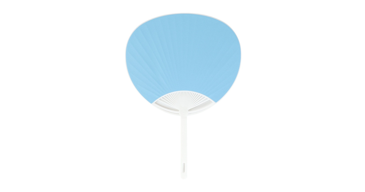 伏見上野旭昇堂（メンズ、レディース、キッズ）平柄ポリ 五色うちわ 青 NT 3081 | ゴルフ用品はヴィクトリアゴルフ